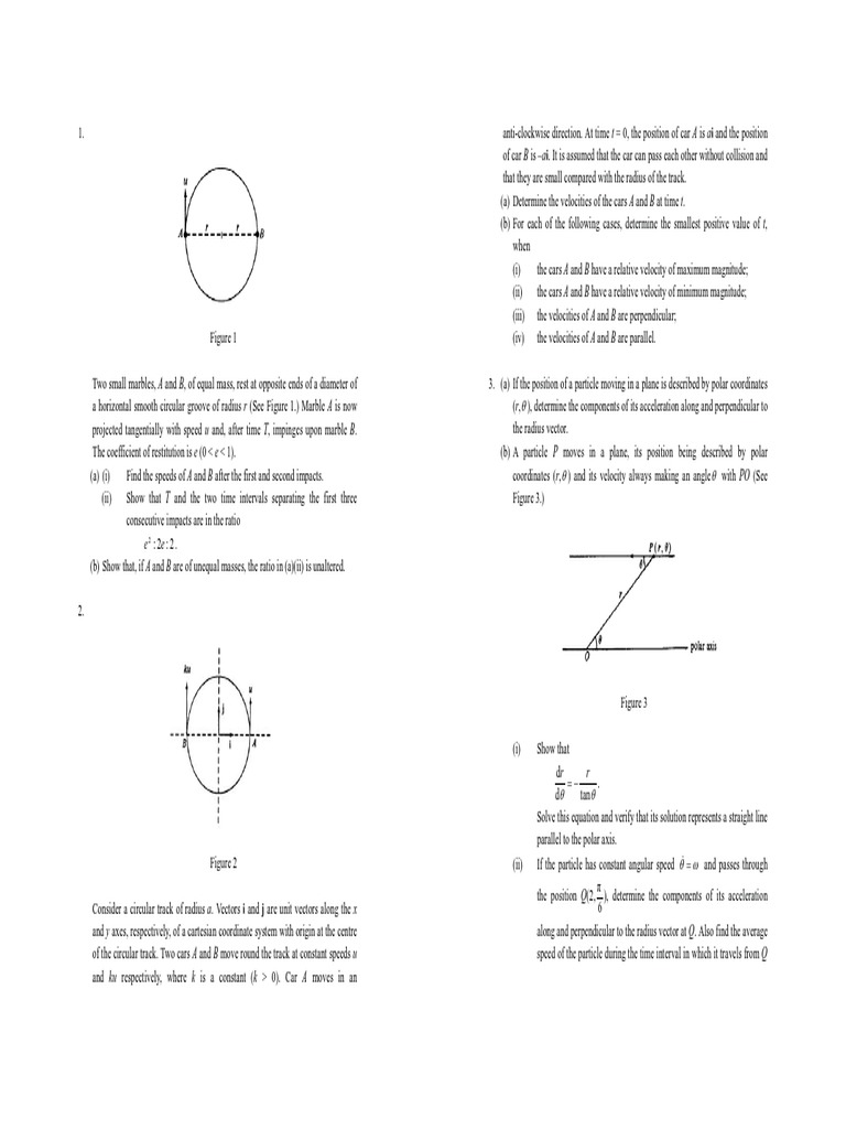 AL Applied Mathematics 1989 Paper1+2 (E) | PDF | Cartesian Coordinate ...