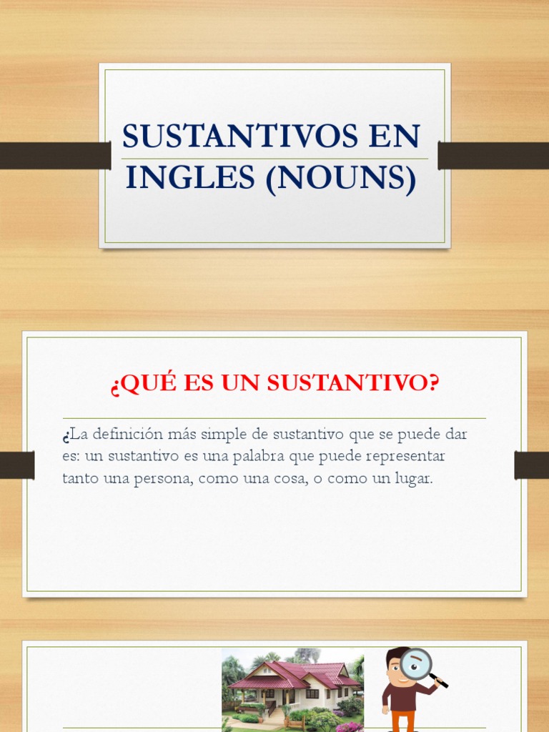Sustantivos en Ingles (Nouns) Diapositivas | PDF | Sustantivo | Asunto ...