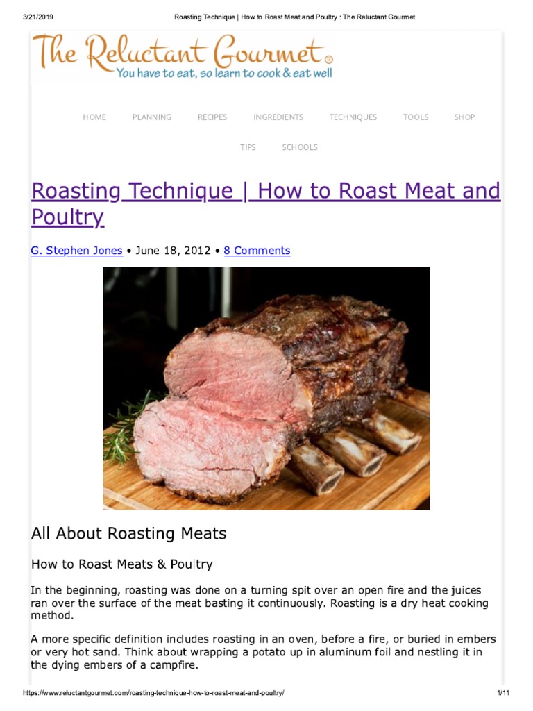 How To Roast Meat | PDF