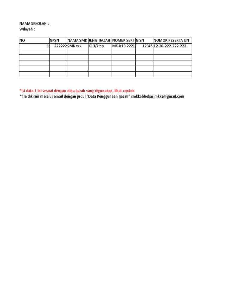(Kode Sekolah) SMK XXXXX | PDF