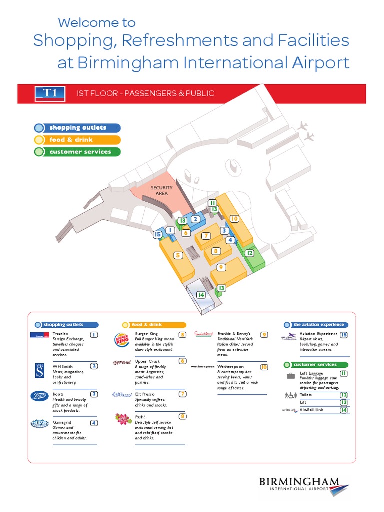 Shopping, Refreshments and Facilities at Birmingham International ...