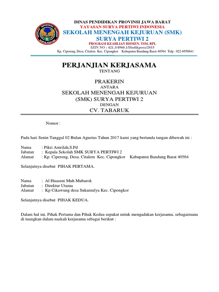 Mou SMK Super 2 | PDF