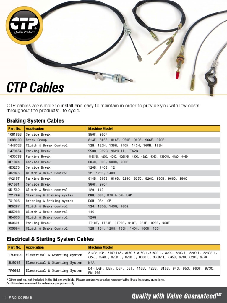 Cable Caterpillar PDF | PDF | Transmission (Mechanics) | Car