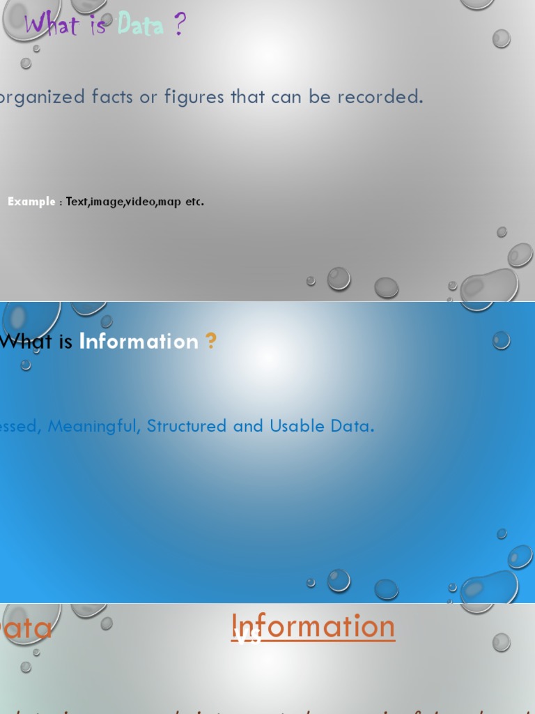 Data vs Information Explained | PDF