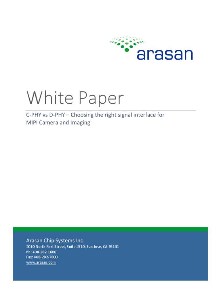Whitepaper CPHY Vs DPHY April 2016 | PDF | Bit Rate | Video