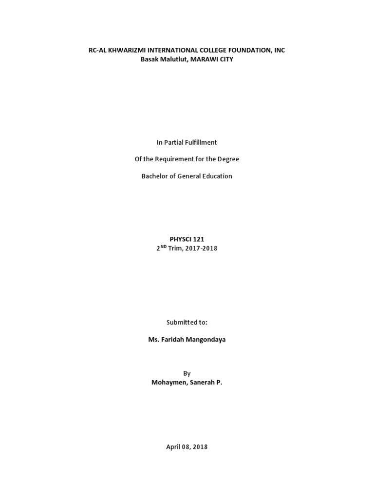 Rc-Al Khwarizmi International College Foundation, Inc Basak Malutlut, MARAWI CITY | PDF | Career ...