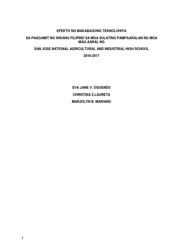 Action Research Filipino Inset | PDF