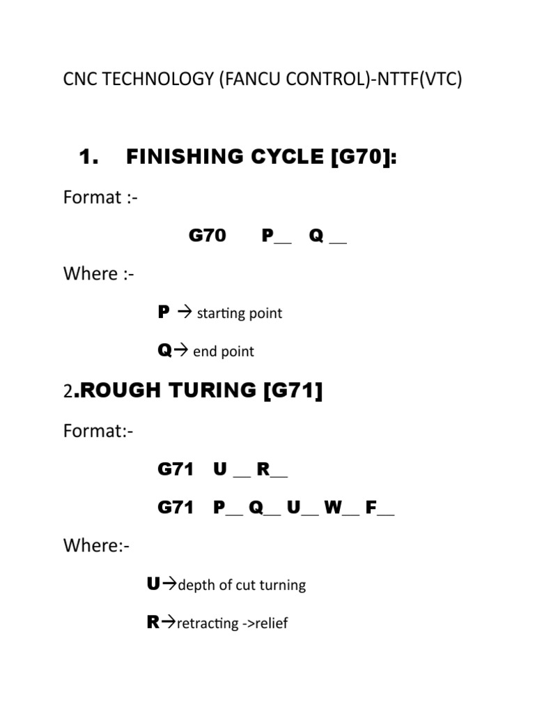 CNC Canned Cycle Programming Guide | PDF
