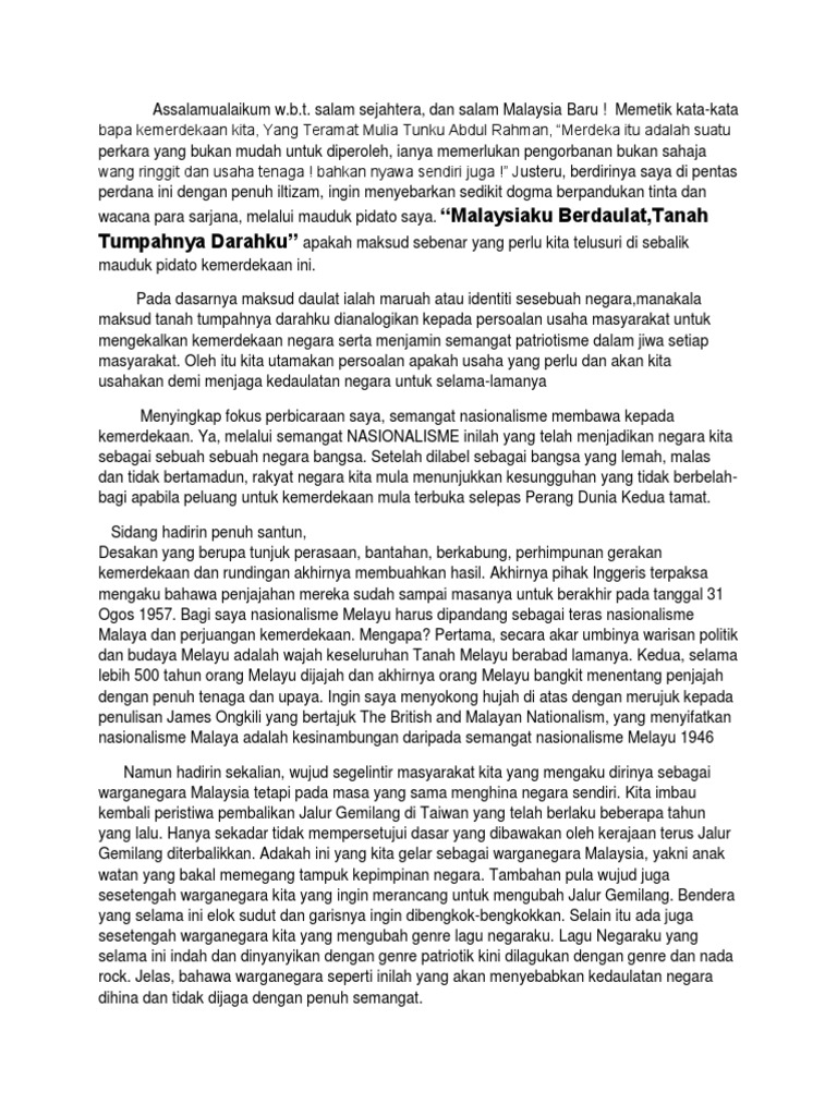 Pidato Merdeka | PDF