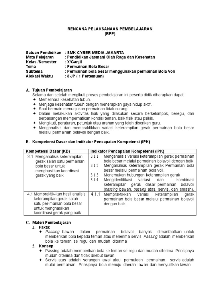 RPP Tugas Jadi | PDF