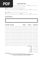 Replacement Parts Order Form | PDF