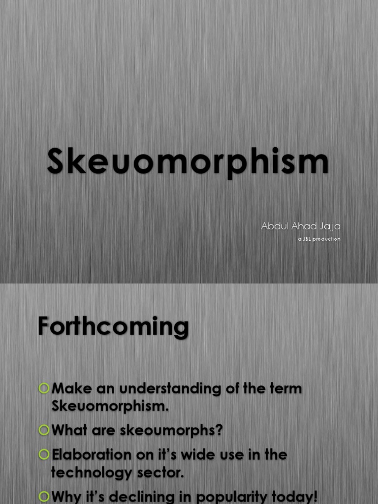 Skeuomorphism in Tech Design | PDF | Art