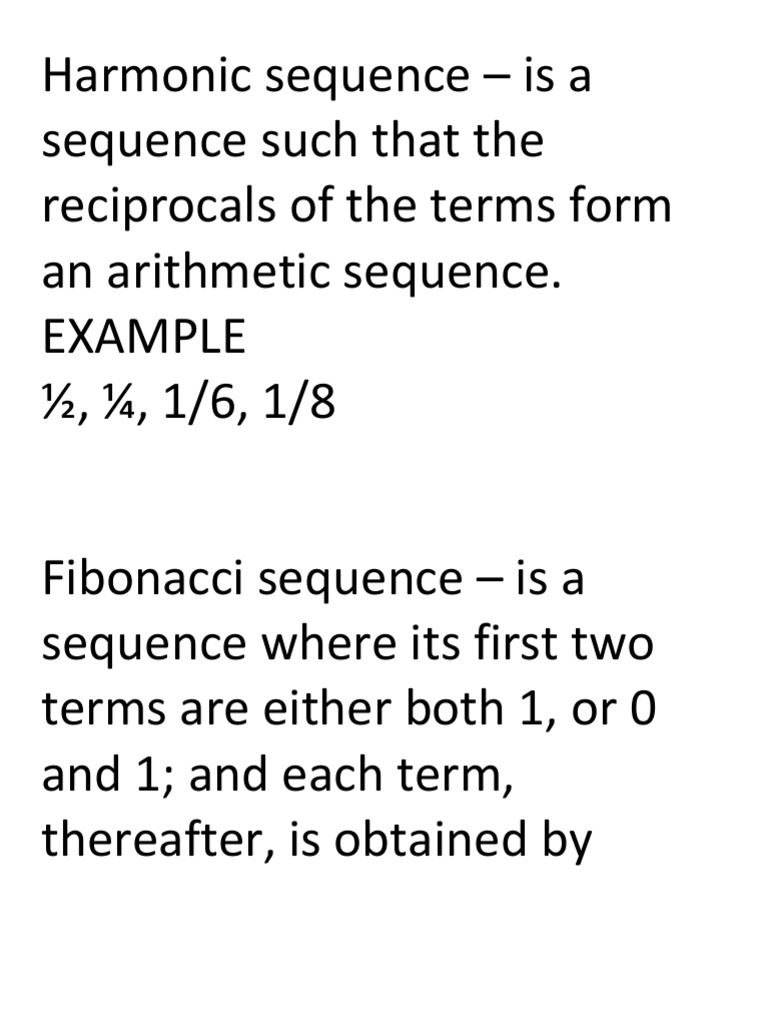 Harmonic Sequence | PDF