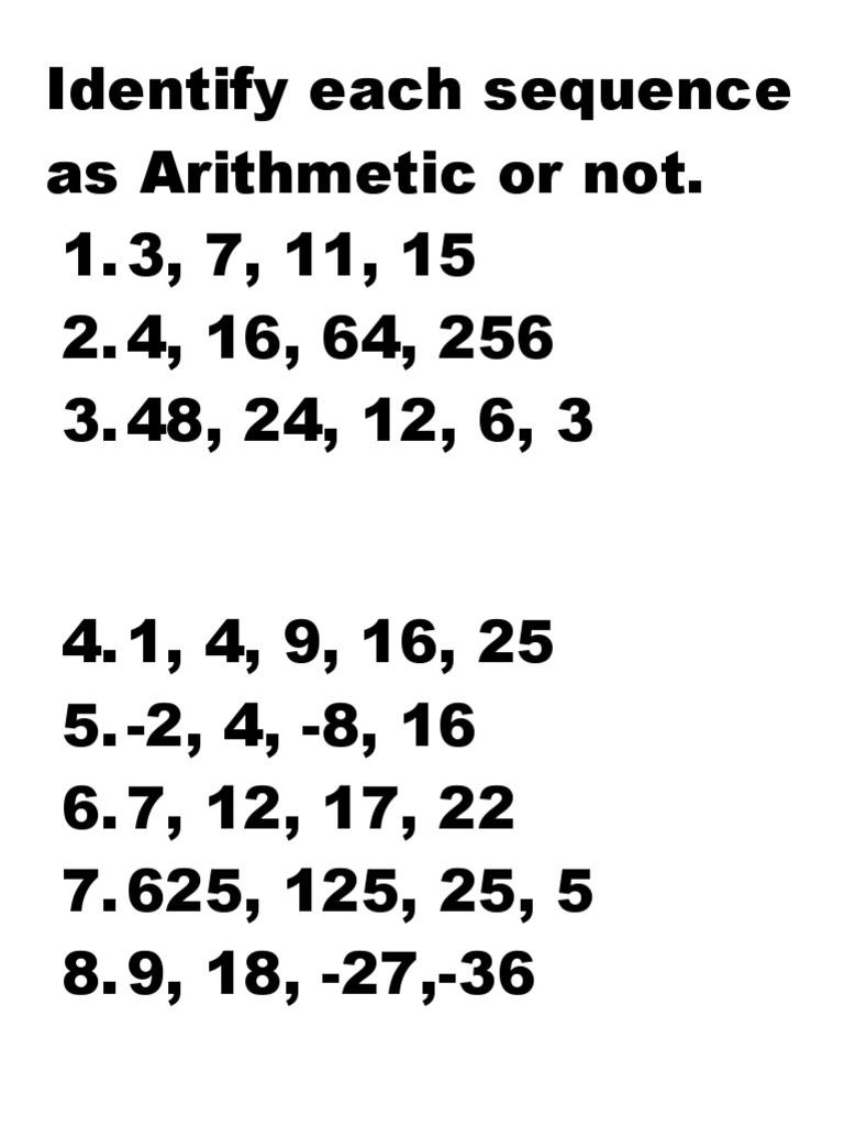 Arithmetic Sequence 2 | PDF