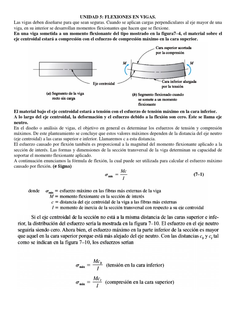 Flexión en Vigas: Análisis y Diseño | PDF