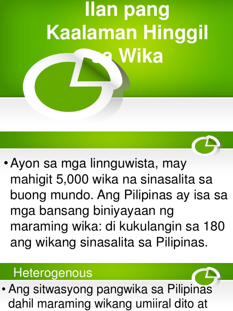 Ilan Pang Kaalaman Hinggil Sa Wika | PDF