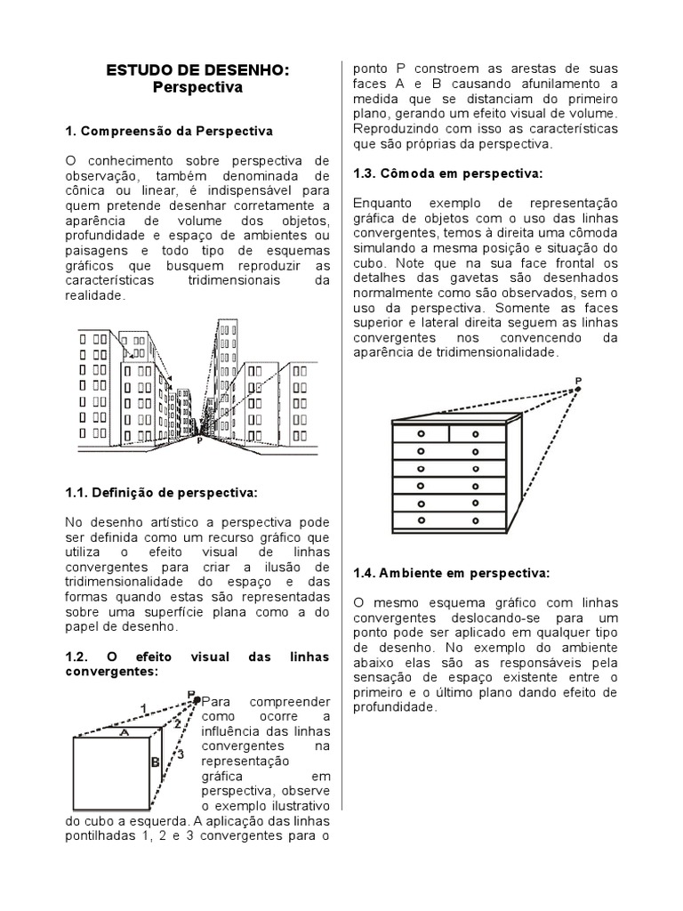 Estudo da perspectiva: elementos, tipos e exemplos | PDF | Perspectiva ...
