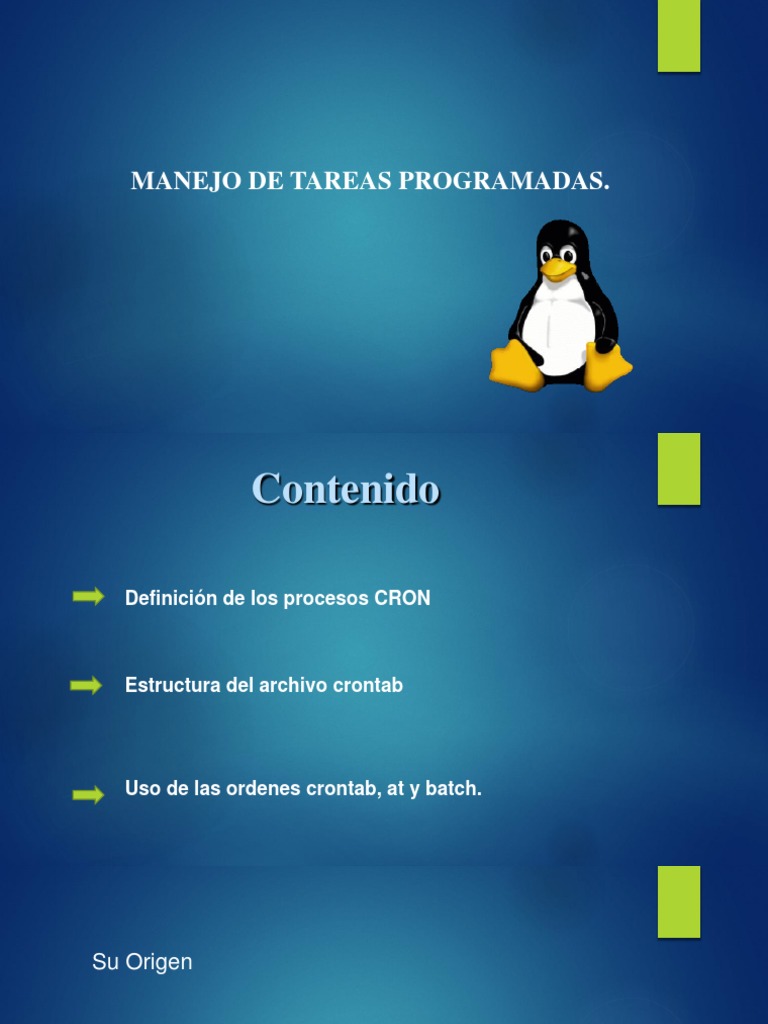 Tareas Programadas en Linux con Cron | PDF | Unix | Tecnología de sistema operativo