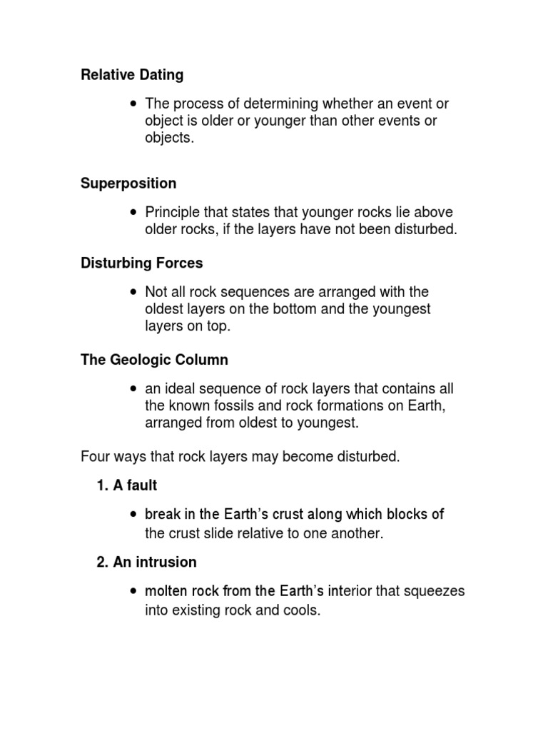 Relative Dating Techniques and Principles Explained | PDF | Fault ...