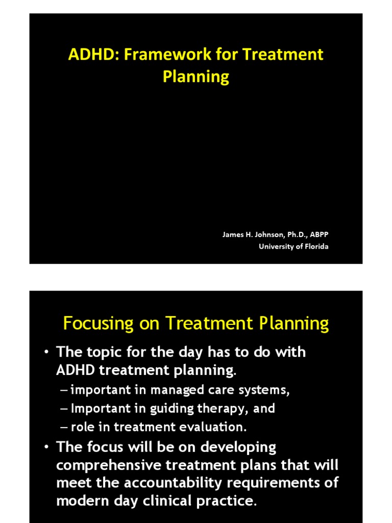 ADHD Treatment Plan Framework | PDF | Impulsivity | Attention Deficit ...