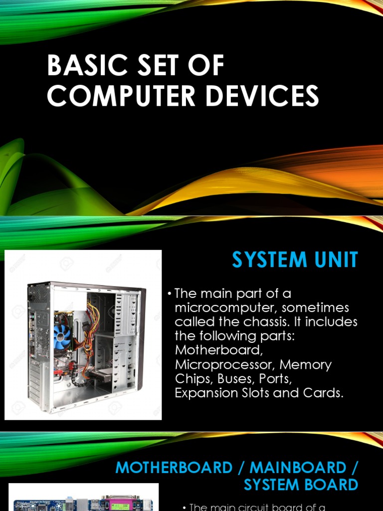 Basic Set of Computer Devices | PDF | Random Access Memory | Computer ...