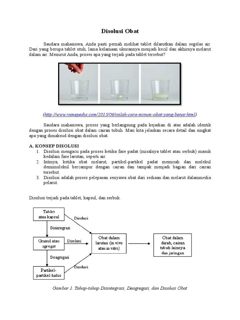 Proses Disolusi Obat dan Faktor-Faktornya | PDF | Kesehatan Holistik