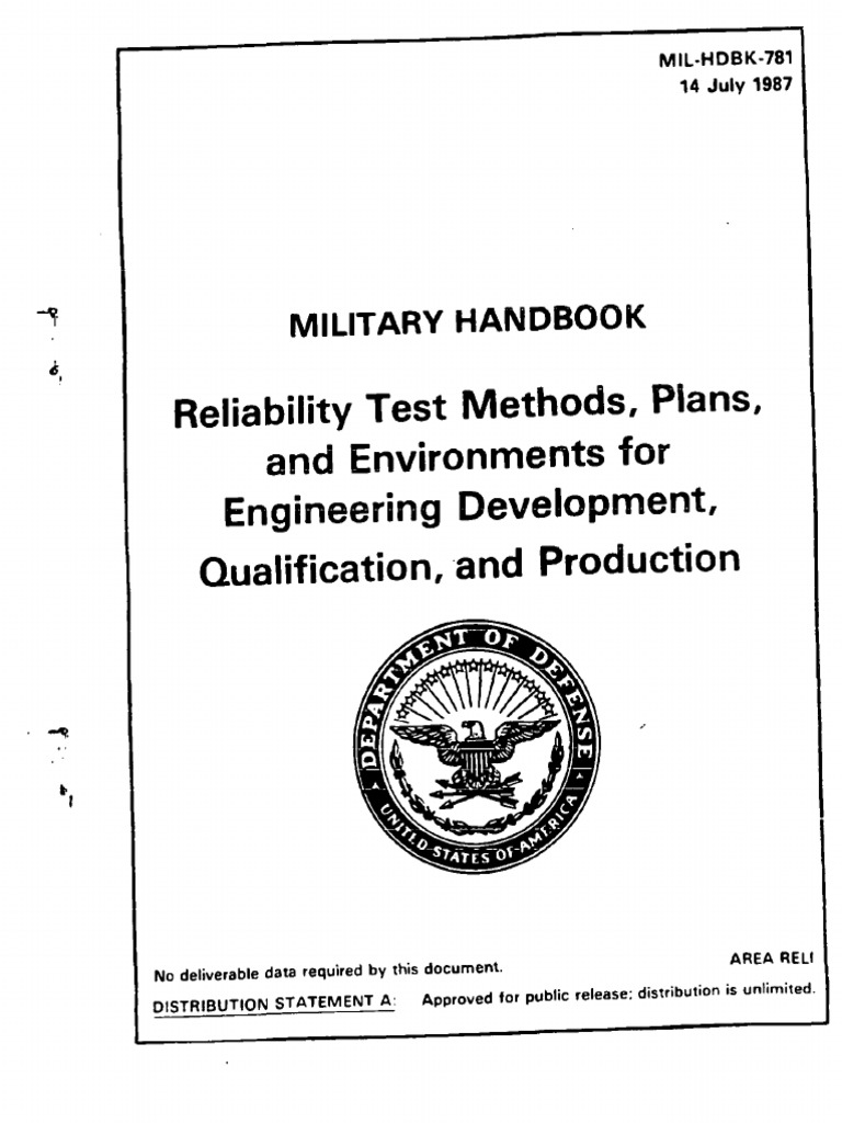 Reliability Test Methods, Plans, and Environments For Engineering ...