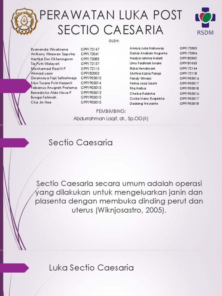Perawatan Luka Post SC | PDF