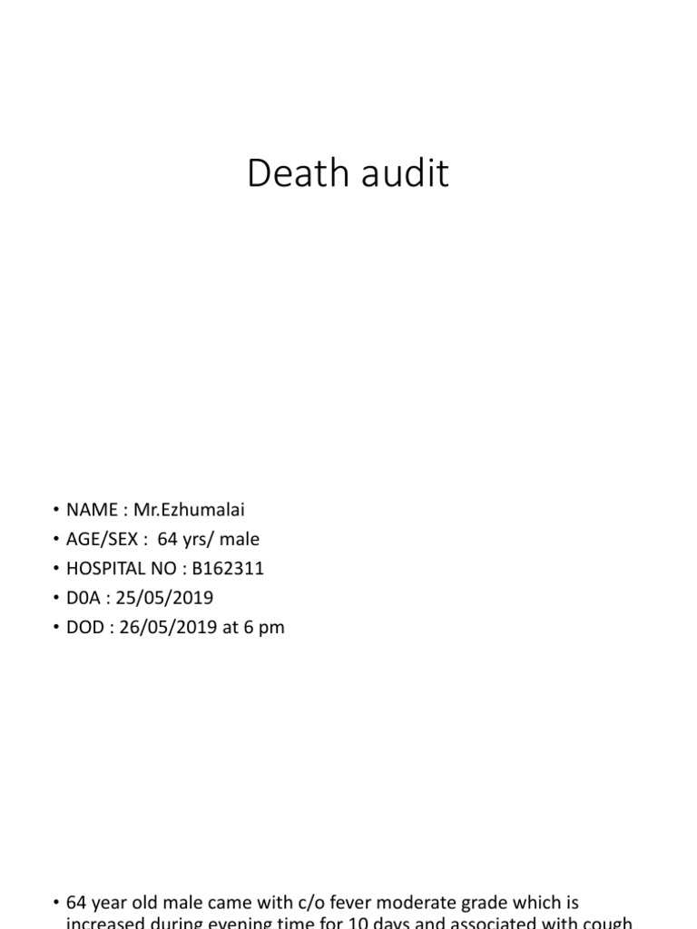 May Death Audit | PDF