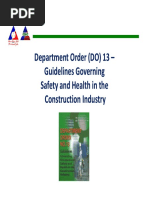 DO No. 13 | PDF | Occupational Safety And Health | Safety