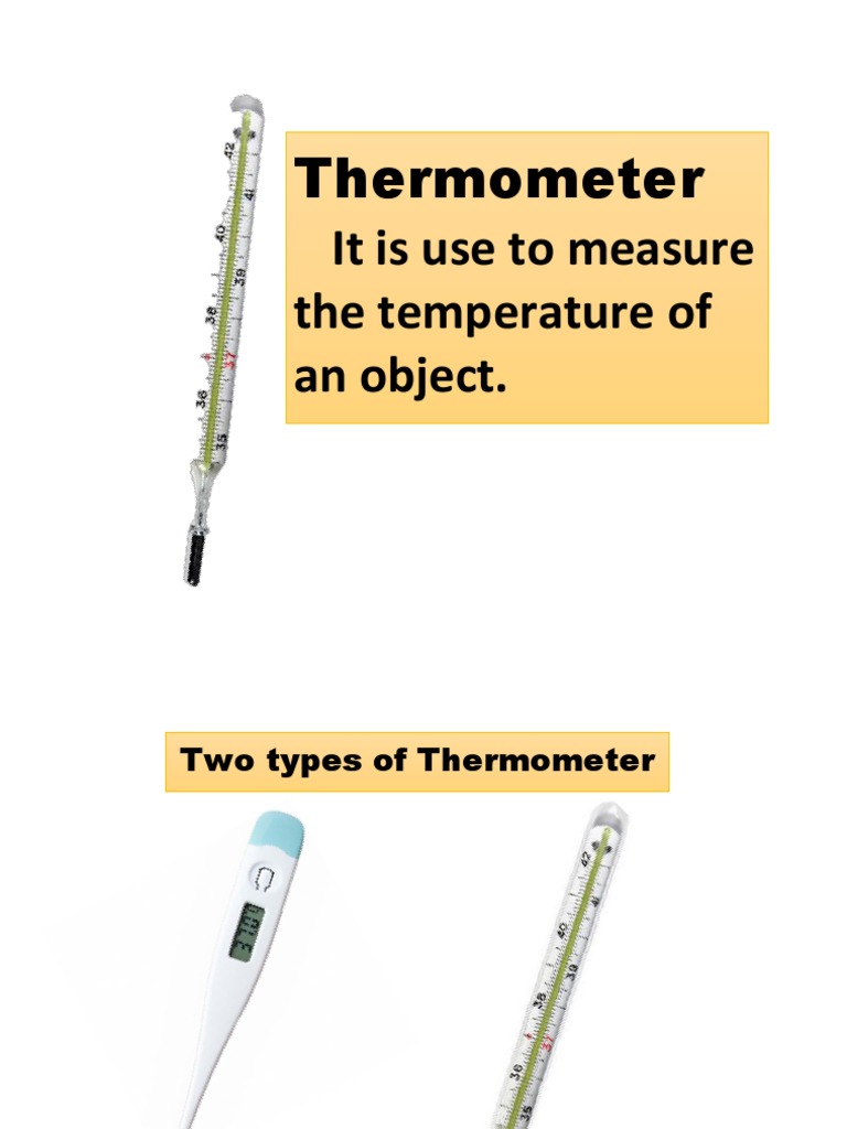 Types and Parts of Thermometers | PDF