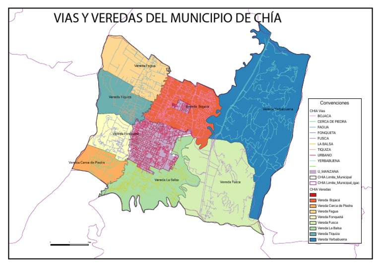 Plano de Vias y Verdas Chía | PDF