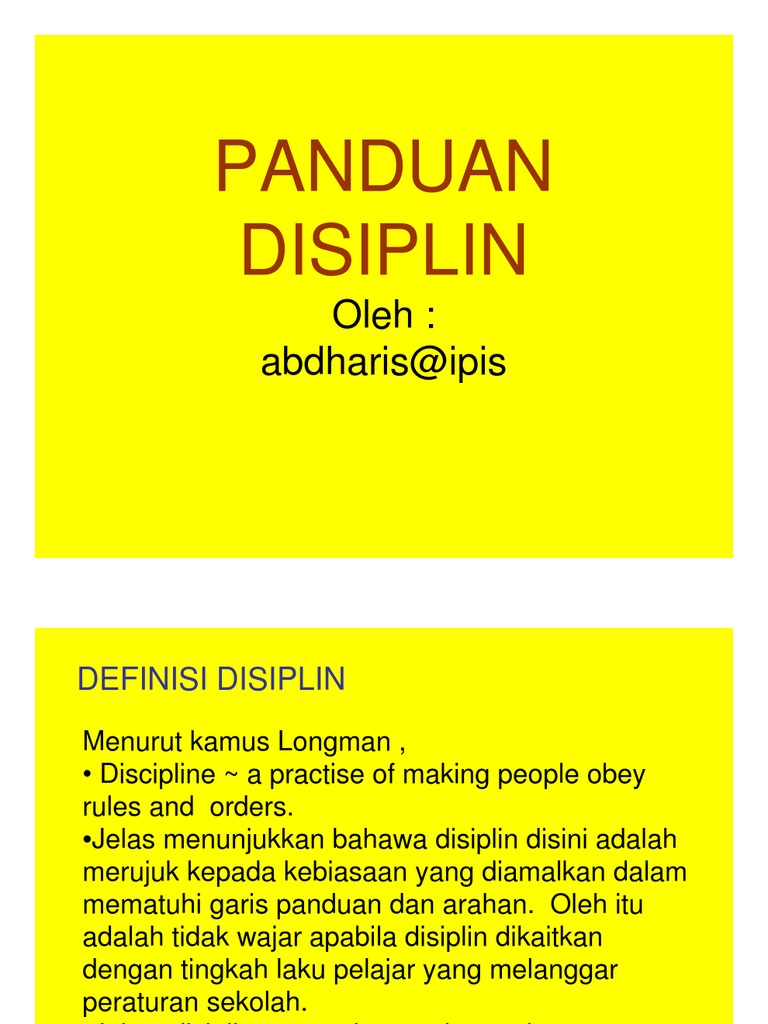 Panduan Disiplin | PDF