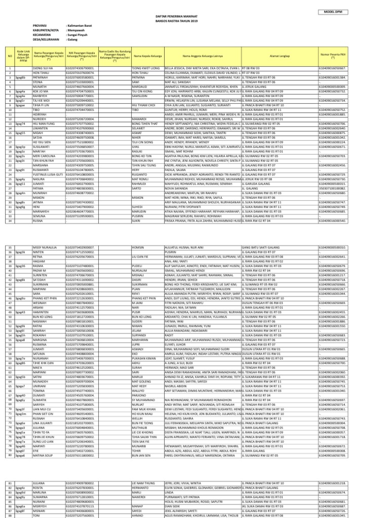 DPM 2019 Sungai Pinyuh (Galang) 138 | PDF