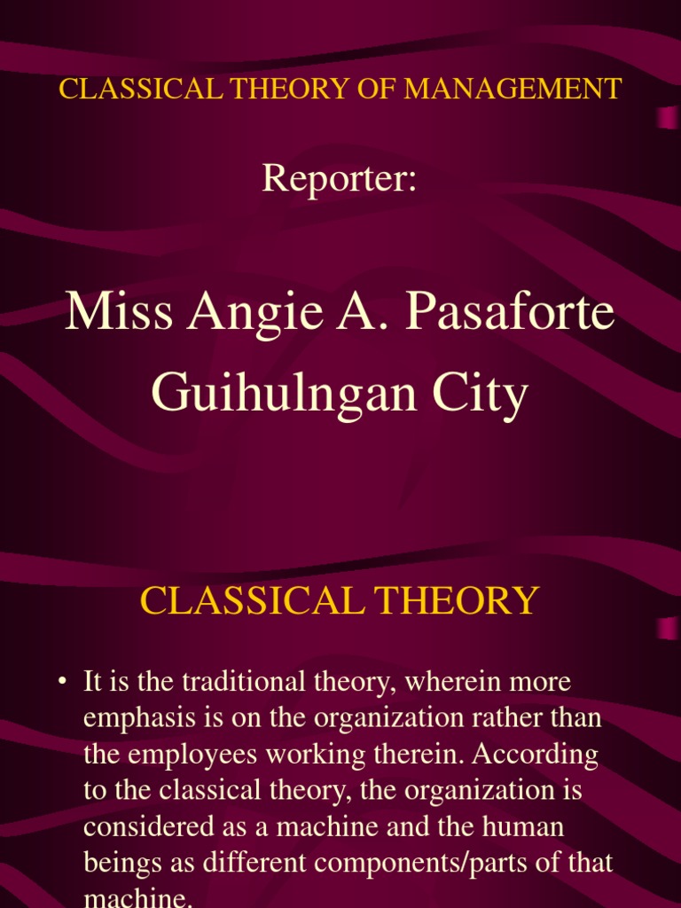 classical and neoclassical theories of management.ppt | Neoclassical ...