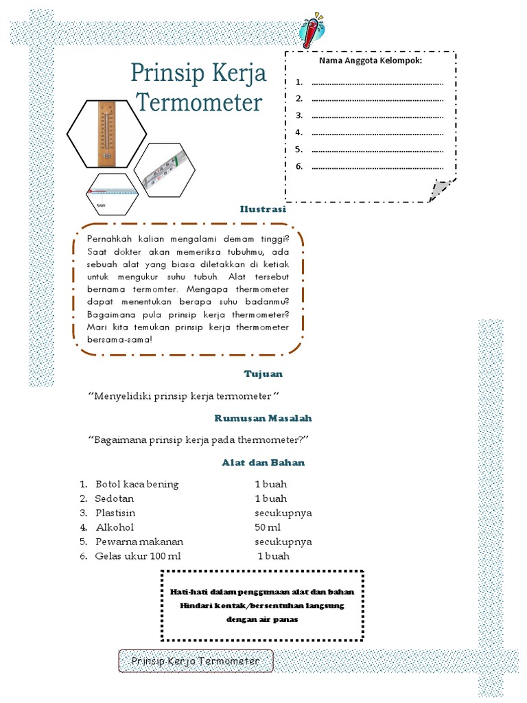 LKPD Prinsip Kerja Termometer | PDF