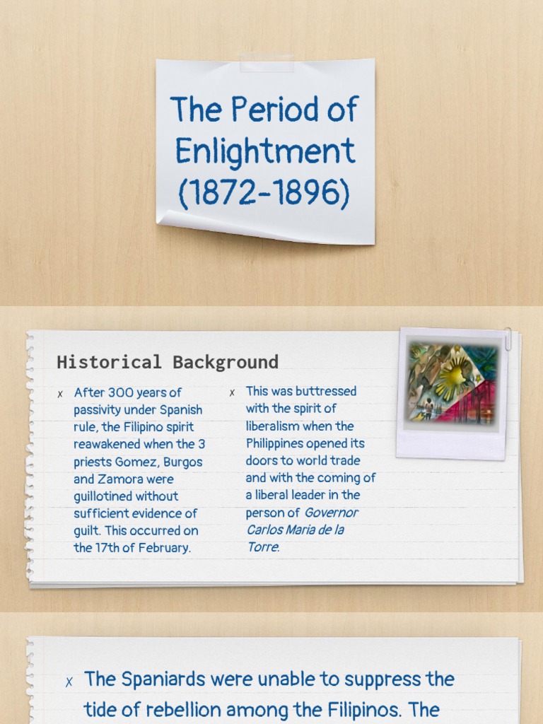 The Period of Enlightment (1872-1896) | PDF | Philippines
