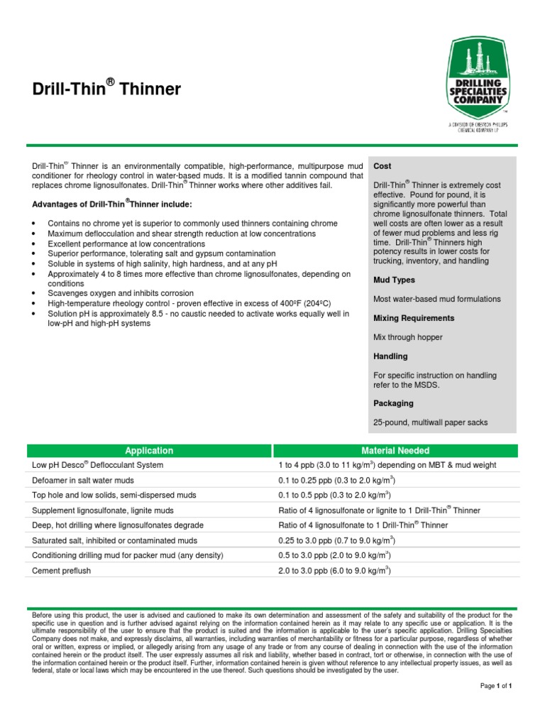Drill-Thin Thinner: Application Material Needed | PDF | Chromium ...
