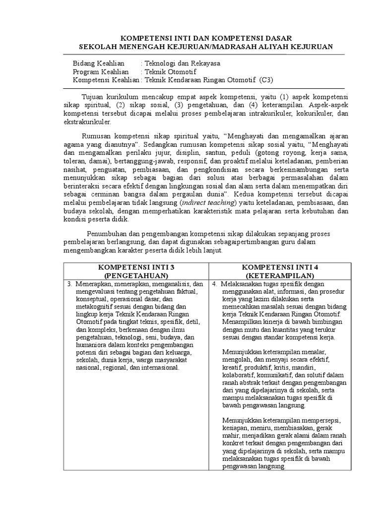 Ki - KD TKR (2019-2020) | PDF | Teknologi & Rekayasa