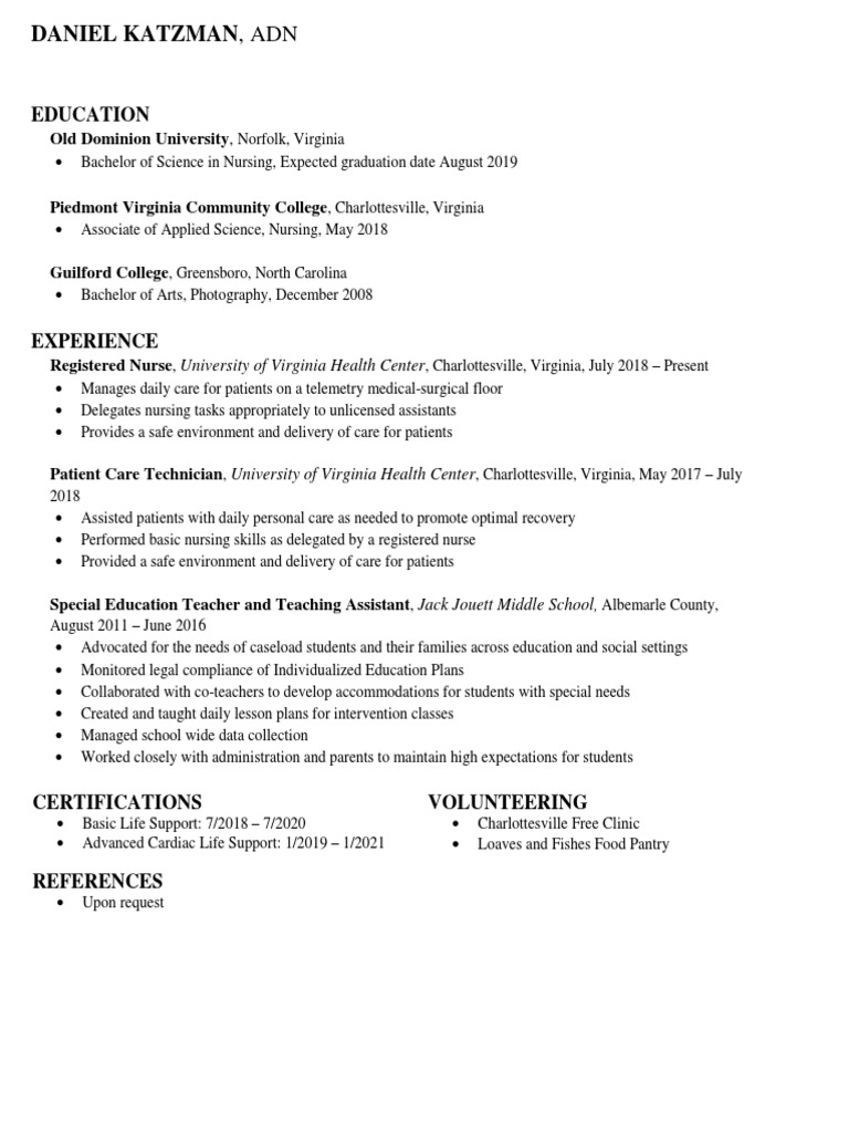 Daniel Katzman - Portfolioresume | PDF | Self-Improvement | Wellness