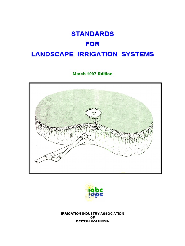 Standards For Landscape Irrigation System | PDF | Plumbing | Irrigation