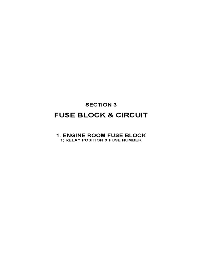Fuse Block & Circuit: Section 3 | PDF | Fuse (Electrical) | Ignition System