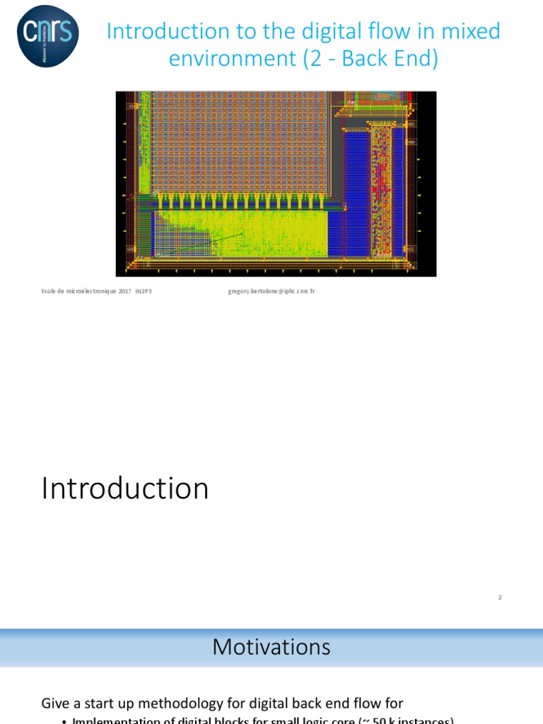 Digital ASIC Back End Methodology | PDF | Electronic Design Automation ...
