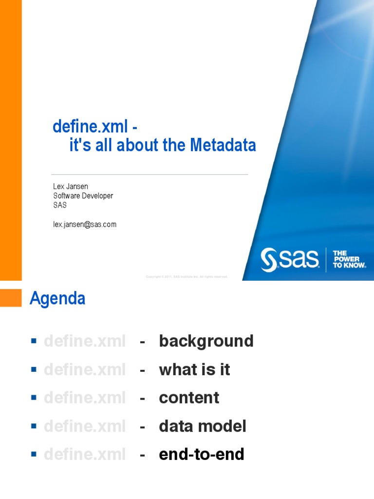 Define - XML Its All About The Metadata | PDF | Information Management ...