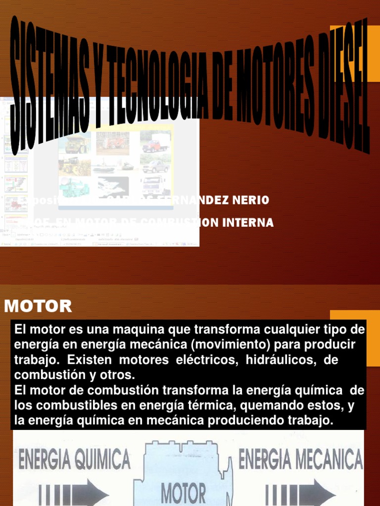 Exposicion Motores Diesel | Descargar gratis PDF | Motor de combustión interna | Pistón