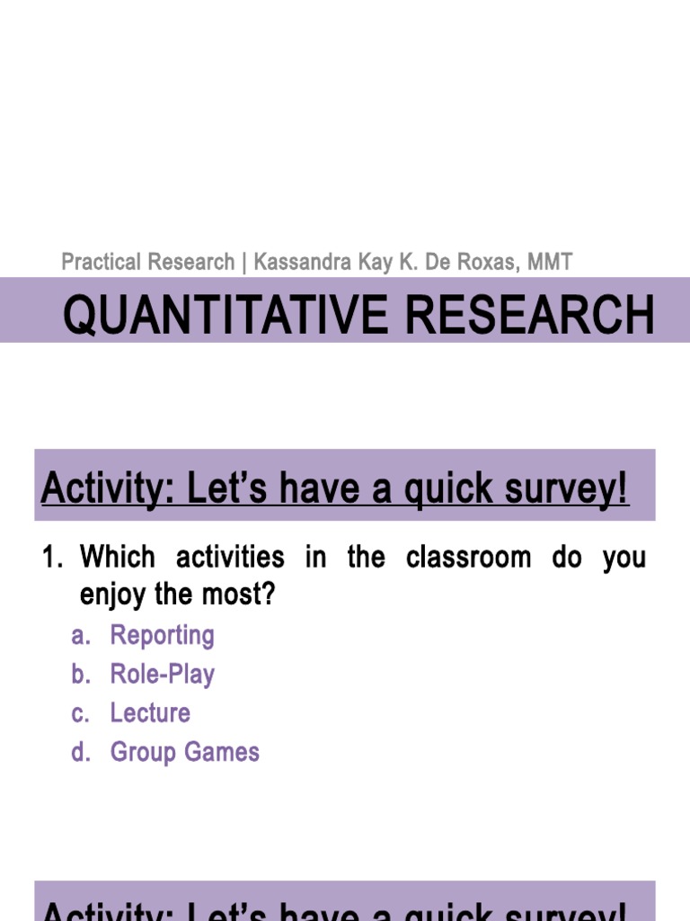 Quantitative Research Characteristics | PDF | Quantitative Research | Statistics