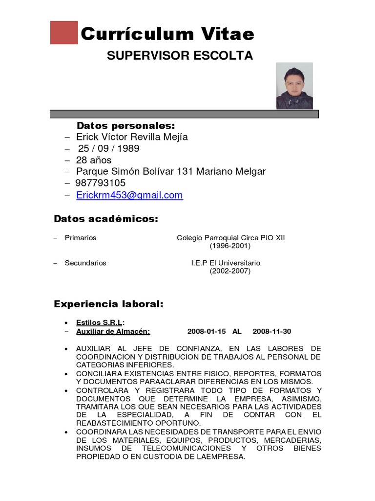 CV Erick 2018 26 PDF | PDF | Business