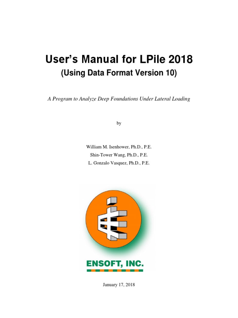 LPile 2018 User Manual PDF | PDF | Deep Foundation | Microsoft Windows