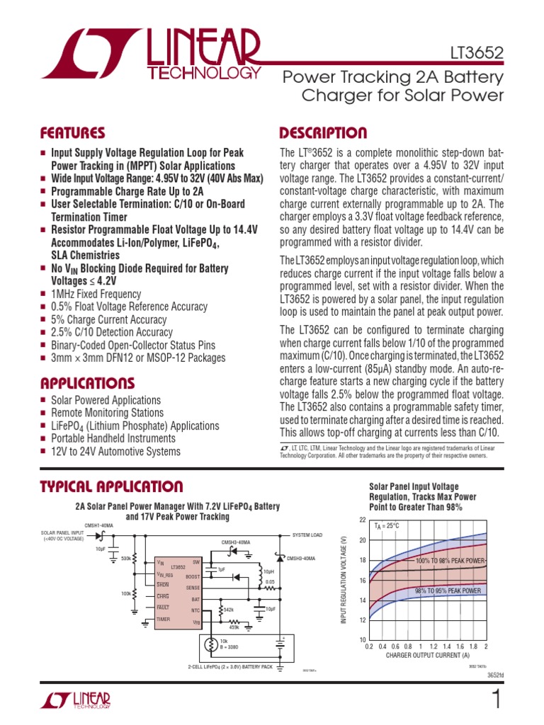 Peak Power Tracking in (MPPT) Solar Applications | PDF | Battery ...