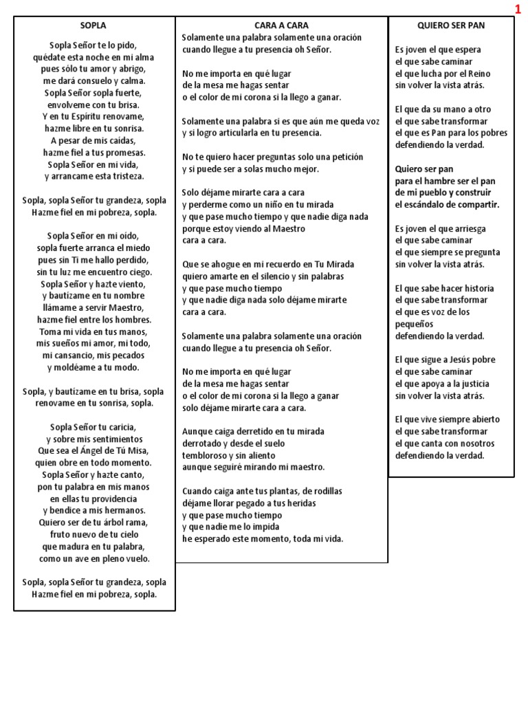 Canciones para La Hora Santa | PDF | Cristo (título) | eucaristía